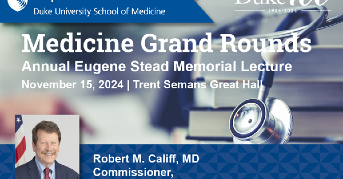 FDA Commissioner, Robert Califf, MD, Selected as Speaker for Annual ...